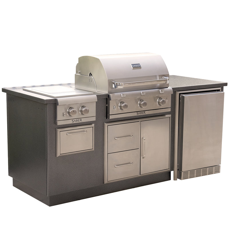 SABER® R Series EZ Outdoor Kitchen - Silver – sabergrills